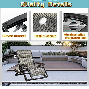 Zero Gravity Chair, Gaming Chairs & Recliner Patio Chairs &Beach Chairs for Adults，Camping Folding Chair with Cup Holder, Blanket, Pillow (Size : 1)