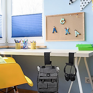 Yaocom 2 Pcs Under Desk Headphone Hanger Practical Headphone Stand Hanger Black Steel Headphone Holder Space-Saving Headphones Hook for Soundbar Small Items Desk Office