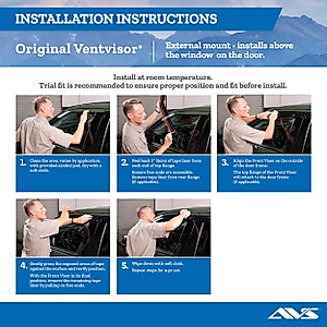 Auto Ventshade [AVS] Ventvisor / Rain Guards | Outside Mount, Smoke Color, 4 pc | 94425 | Fits 2007 - 2011 Toyota Camry