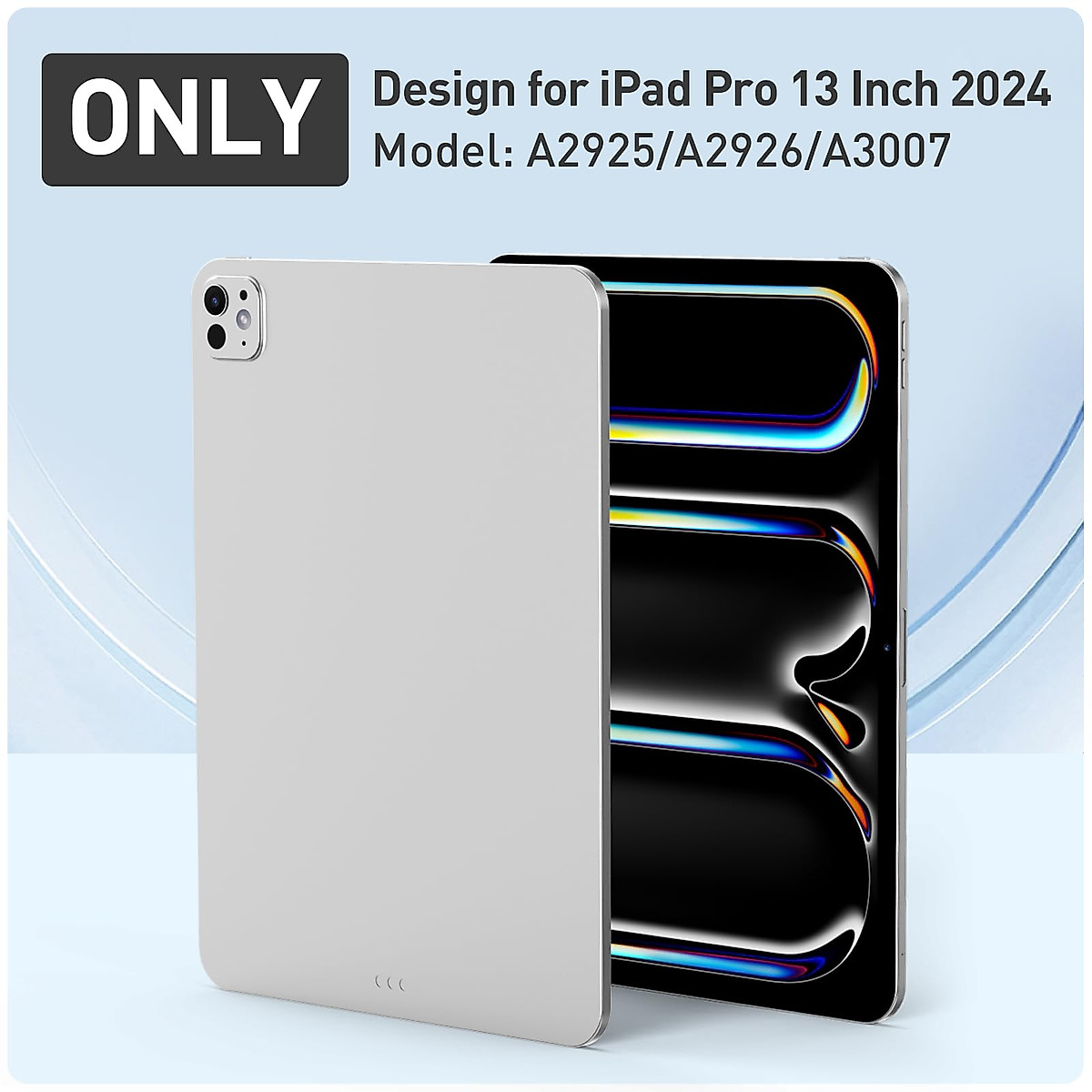 SUPFIVES Case for iPad Pro 13 Inch 2024 (7th Gen), with Screen Protector/Shoulder Strap/Pencil Holder/Handle/Rotating Stand, Green