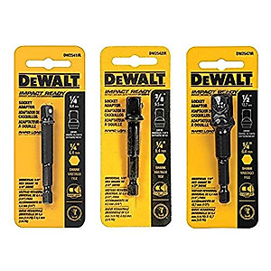 DeWalt 3-pc Socket Adapter Set includes DW2541IR, DW2542IR, DW2547IR