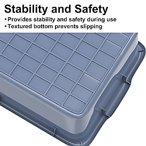 DUNCHATY 8.6 Gallon Plastic Bin Bus Tubs - 33L Commercial Plastic Bus Box Utility Box - Wash Basin Tote Box for Restaurant Kitchen Organization and Storage（1 pack）