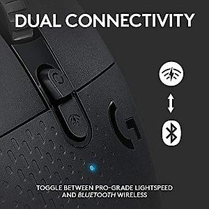 Logitech G604 LIGHTSPEED Gaming Mouse with 15 programmable controls, up to 240 hour battery life, dual wireless connectivity modes, hyper-fast scroll wheel - Black