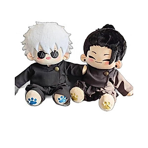 QAHEART 2pcs Geto Suguru Soft Figure Hug Pillow, 40cm Anime JJK Figure Dress UP Changing Cloth Figure Throw Pillow Home Sofa Decoration Collectible for Fans