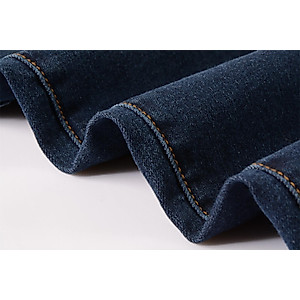 ZLZ Blue Biker Jeans for Men Slim Fit, Men's Comfy Stretch Ripped Distressed Biker Jeans Pants Rock, Designer Jeans, Size 34