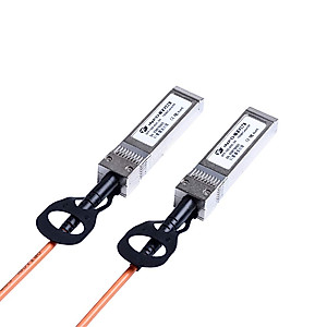 INFOTON 10Gbps Active Optical Cable SFP+ to SFP+,10 GBASE OM2 MMF Fiber AOC Cable with DDM Transceiver Module for Cisco,D-Link,Supermicro,Netgear,Mikrotik and ZTE Devices,7 Meters / 23 Feet