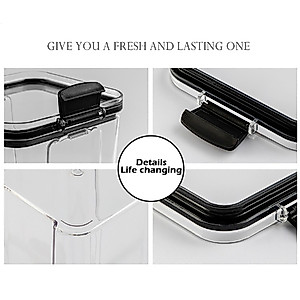 Generic Airtight Food Storage Container with Lid Plastic Kitchen Pantry Organizers and Storage Container for Cereal Flour Sugar Dry Food (small), clear