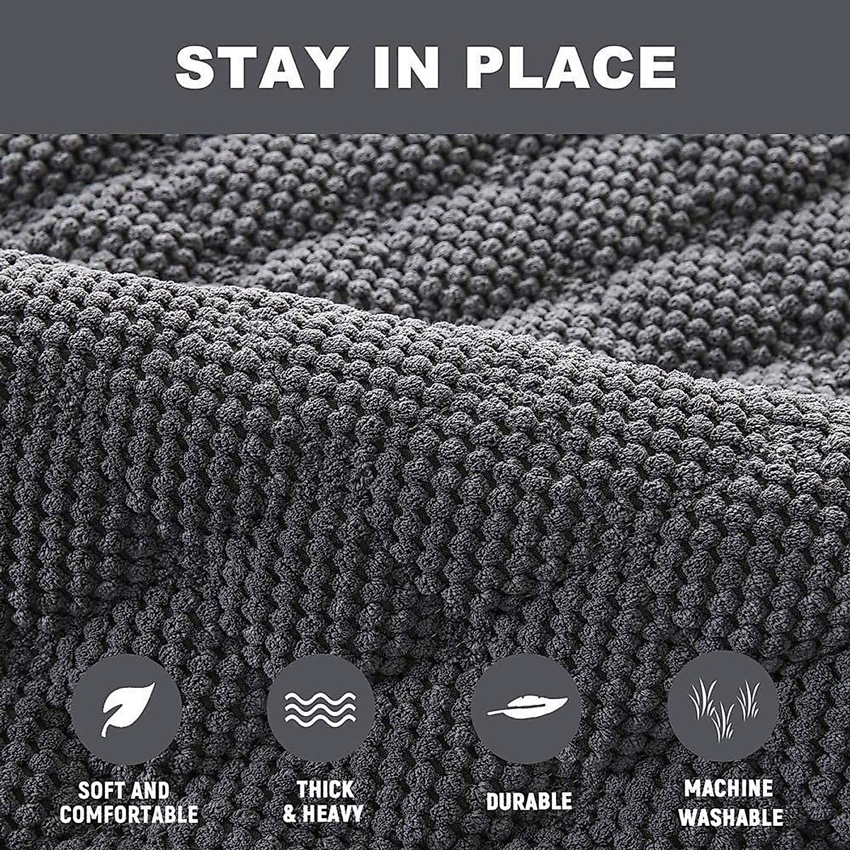 RAKKYO L Shape Velvet Sofa Couch Cover 1/2/3/4 Seater Sectional Couch Covers, Non-Slip Sofa Slipcover for Dogs Cats Pet Loveseat Recliner Leather Sofa Armrest Chair Cover (Color : Blue, Size : 90x70