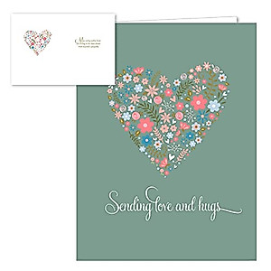 Heartfelt Sympathy Card Pack / 25 Note Cards Set / 5 Warm Comfort Designs / 4 5/8" x 6 1/4" Peace Note Cards/Made In The USA