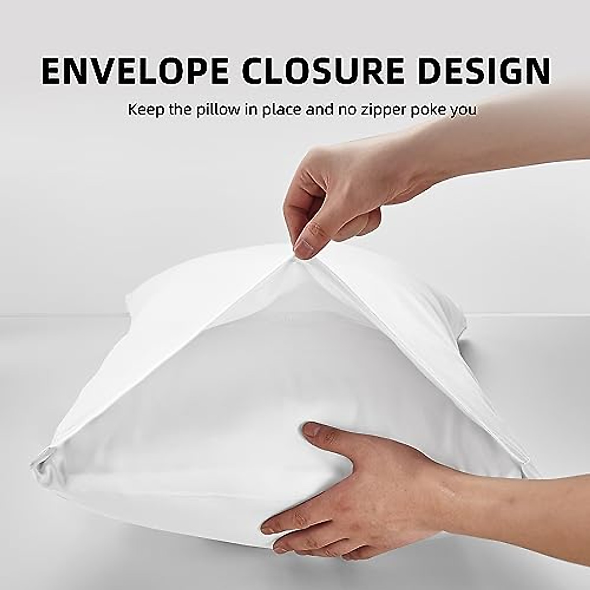 Warmstar 600 Thread Count Cooling Pillow Cases Standard Size Set of 2,Rayon Derived from Bamboo Cooling Pillow Cases for Hot Sleepers,Soft Silky Breathable Envelope Pillowcases,White,20x26 Inches