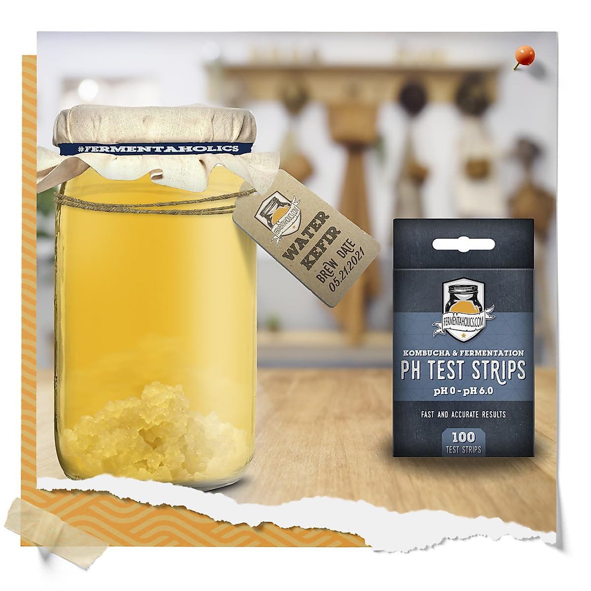 Fermentaholics ORGANIC Water Kefir Grains - Live Starter Culture - Makes a Quart Batch - Water Kefir Starter Grains - Brew Your Own Water Kefir At Home - Bulgaros De Agua