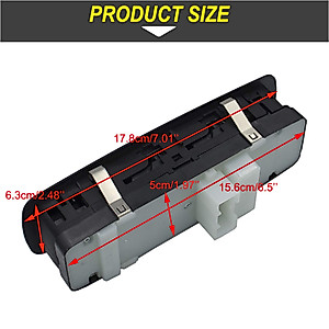 Driver Door Master Power Window Switch Compatible for 2011-2014 Jeep Grand Cherokee Dodge Durango Replace OE # 68086693AC 68086693AD- Double Auto 11 PINS, Please Check OE Number and Plug PINS