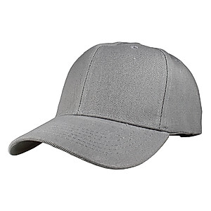 Gelante Plain Blank Baseball Caps Adjustable Back Strap Wholesale Lot 6 Pack - 001-Light Gray-6Pcs