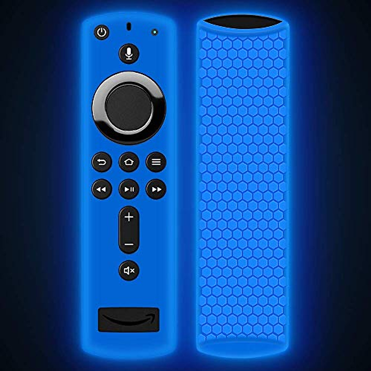 Remote Case/Cover for Fire TV Stick 4K,Protective Silicone Holder Lightweight[Anti Slip]ShockProof for Fire TV Cube/Fire TV(3rd Gen)Compatible with All-New 2nd Gen Alexa Voice Remote Control-Glow Blue