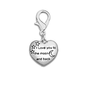 Fundraising For A Cause I Love You to The Moon and Back Hanging Charm