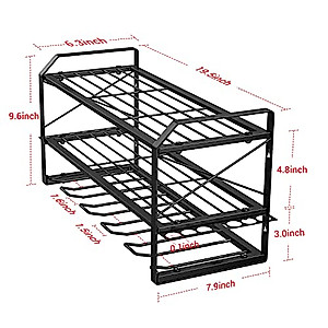 Keten Power Tool Organizer, Wall Mount Cordless Drill Holder, Thicken Tool Shelf & Tool Rack for Drill, Spanner, Screwdriver, Metal Tool, Suitable for Pegboard