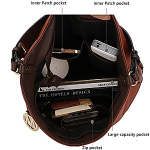 MKF Collection Shoulder Bag for women Vegan Leather Hobo Messenger purse