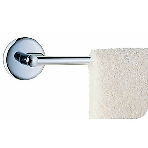 Plumb USA 4-Piece Bathroom Hardware Accessory Set, Includes Towel Bar, Toilet Paper Holder, Towel Ring and Robe Hook, Chrome Finish