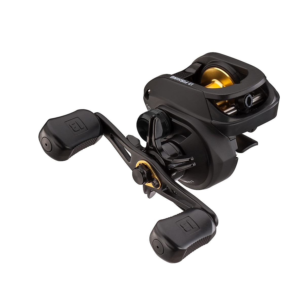 13 FISHING - Origin R1 Baitcast Reel - 8.1:1 Gear Ratio - Right Hand Retrieve (100 Size) (Fresh) - OR1-8.1-RH,Black/Gold