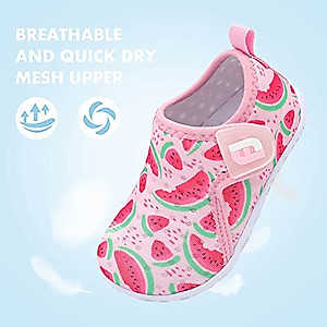 Baby Boys Girls Sports Sandals Lightweight Anti Slip Rubber Sole Beach Aqua Water Shoes Watermelon 6-12 Months Infant