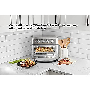 Air Fryer Basket, Compatible with Cuisinart TOA-60 Serie/TOA-65 Air Fryer, 304 Food-Grade Stainless Steel Wire Rack Cooling Racks For Cookies, Bread, Cakes, Oven Cooking