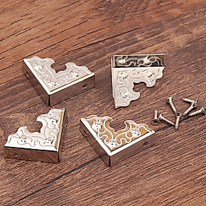 Table Corner Protection,Furniture Corner Guard,24 Pcs Desk Edge Safety Bumpers Iron Edge Cover Antique Furniture Corner Edge Guards,Jewelry Boxe