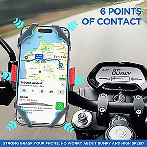 IPOW Motorcycle Phone Mount, Bike Phone Mount Holder, Universal Cell Phone Bicycle & Motorcycle Handlebar Phone Holder, Compatible with Smartphones 13/12/11/X/XR/XS/8/7,Galaxy S20/S10/S9