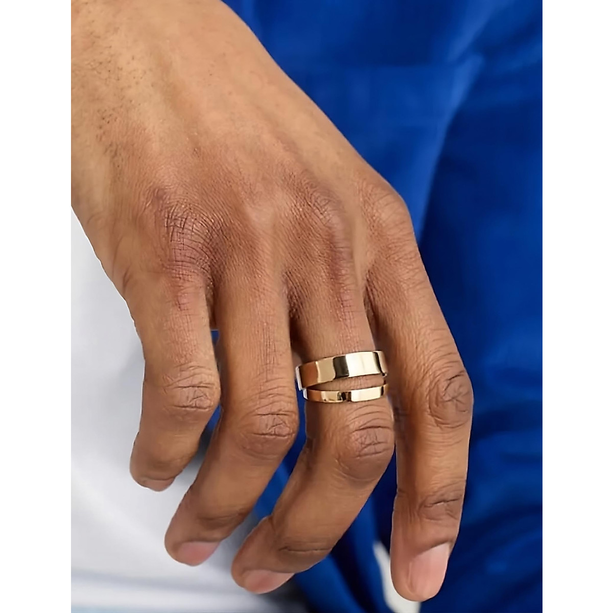 NOKMIT 1mm 3mm 5mm 14K Gold Filled Rings Set for Women Dainty Cute Stacking Stackable Thumb Pinky Bands Non Tarnish Comfort Fit Size 5 to 10 (7)