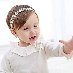 MEISO 10 Pcs Baby Girls Headbands Super Stretchy Headband and Bows for Newborn Lace Petals Flower Hair Accessories Baby Girl Gift