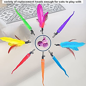 ZPH Cat Toys Interactive for Indoor Cats,2PCS Retractable Cat Wand Toys,10PCS Teaser Toys&1PCS Hanging Door Lure Cat Toy,Interactive Feather toy for Teaser Play and Chase Exercise With Kitten