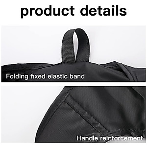 Aricsen 5 Pack Reusable Foldable Grocery Tote Bags, Black