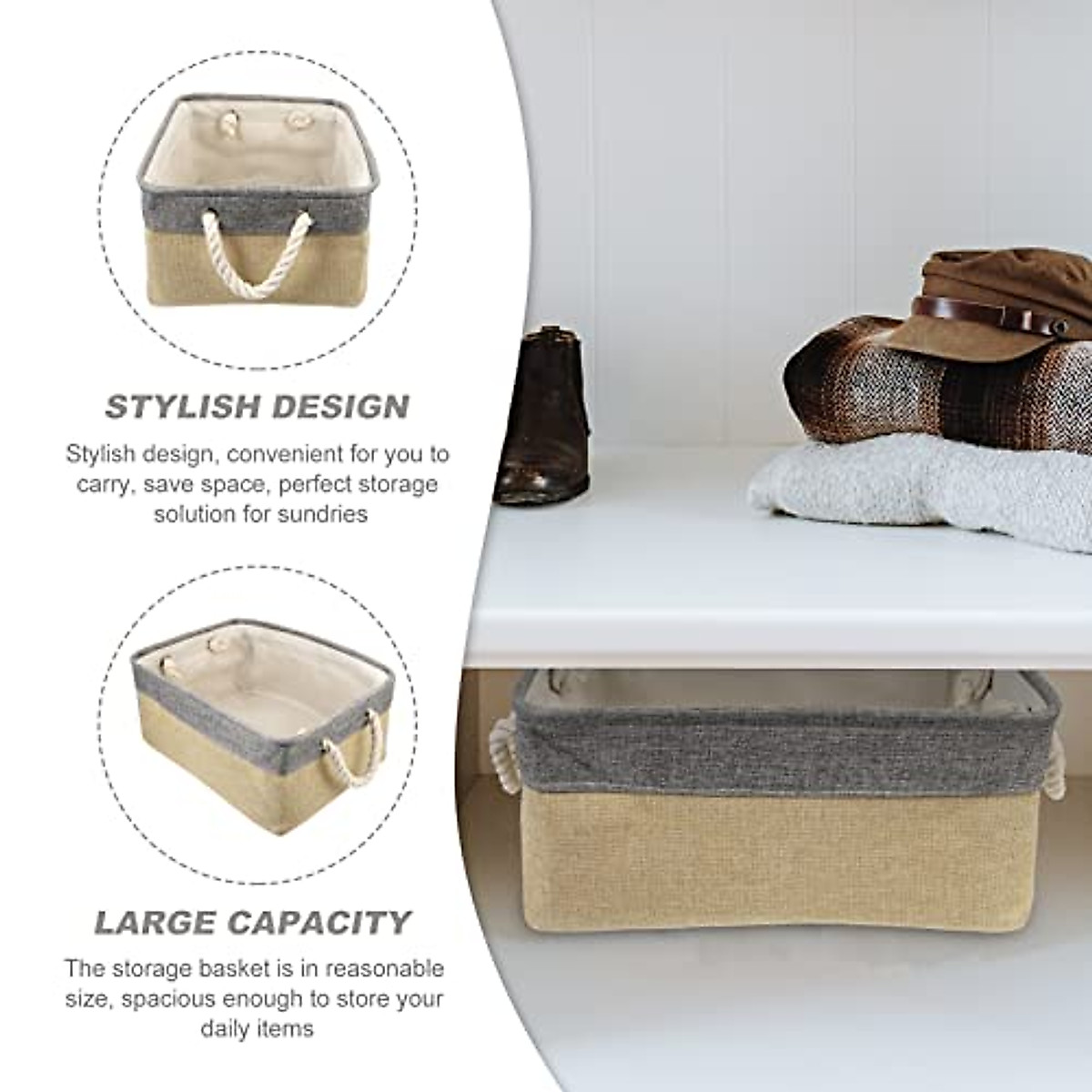 Kids Bins Laundry Nursery with Handles Assorted Office Fabric Shelf Foldable Bin Convenient Gardening Baby Clo Sundries Color Home Storage Hamper Basket Container Baskets