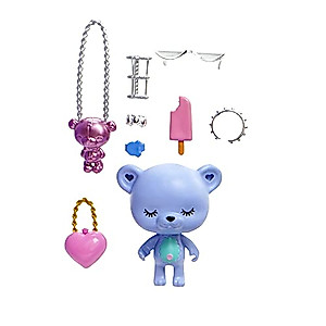 Barbie Extra Fancy Fashion Doll & Accessories Dressed in a Teddy-Print Gown with Sheer Train, Plus Teddy Bear Pet