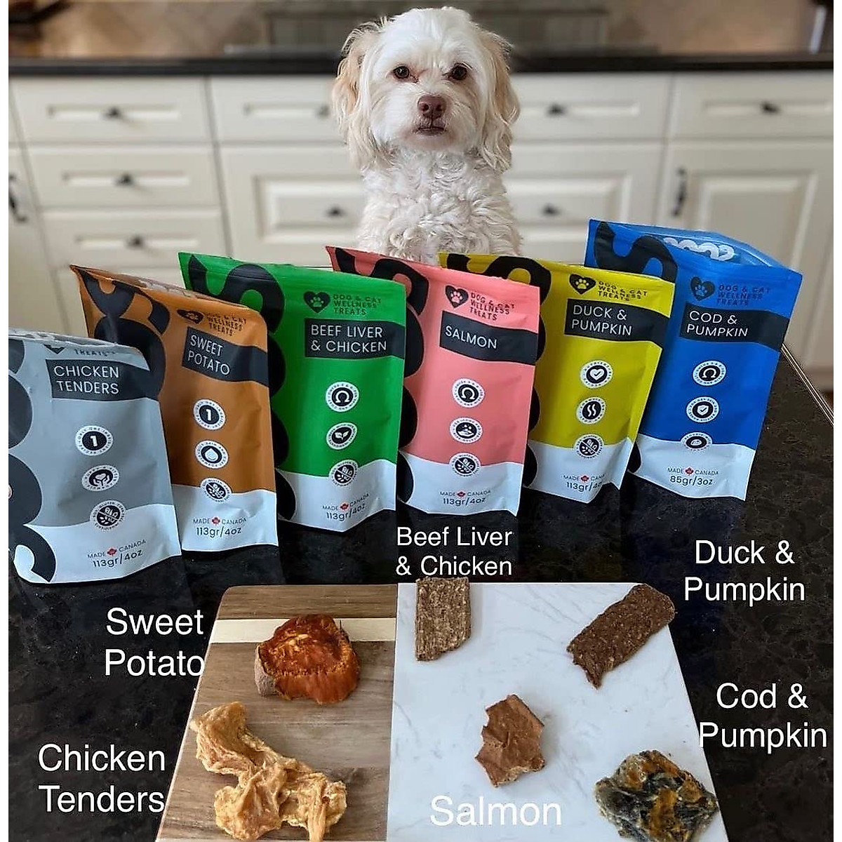 SOOS Salmon Dog Treats Training Dog Treats Dog Chews Cat Treats All Natural Dogs and Cats Wellness Treat for Pets - 1x Pack 113gr / 4oz