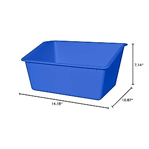 Creatology Blue Plastic Book Storage Bin Organize Books for Classroom, Playroom, Bedroom, and Library - Bulk 12 Pack