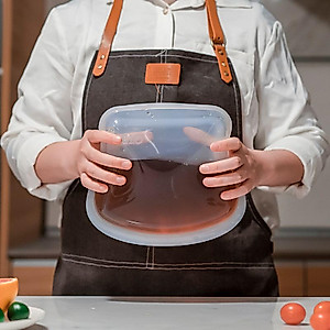 OTB Set of 2 Stand Up & Reusable Silicone Storage Bag, Silicone Food Storage Container, Leak-free, Microwave and Dishwasher Safe, BPA FREE Freezer Bags, Reusable Sandwich Bags Clear