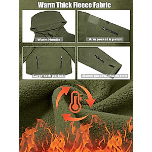ReFire Gear Men's Warm Military Tactical Sport Fleece Hoodie Jacket