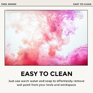 TMOL Gouache Paints Set, 24 Colors x 30ml, 12 Brushes, Non-Toxic, Kids, Indoor Use