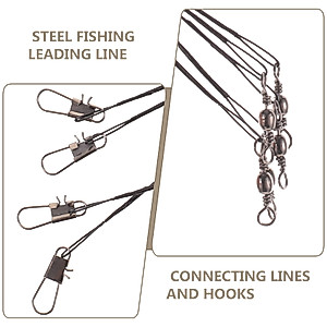 30pcs Lure Line Fishing Lines Fishing Leaders Saltwater Fishing Fishing Lines Metal Fishing Leading Wire Professional Fishing Lines Fish Leaders