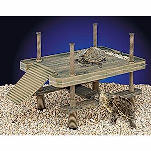 Penn-Plax Reptology Floating Turtle Pier and Basking Platform – Decorative, Functional, and Naturally Inspired – Large Size (Model Number: REP603)