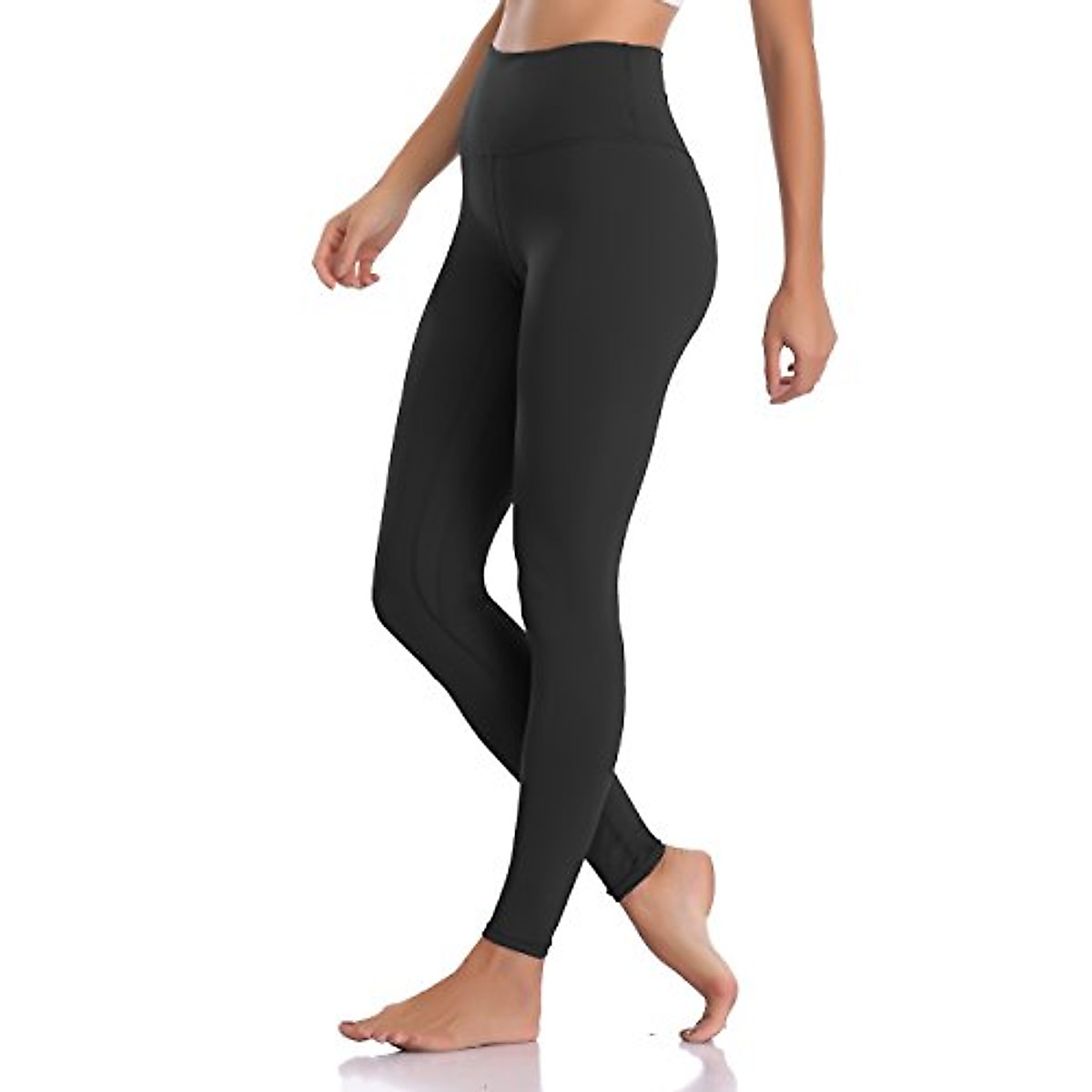 Colorfulkoala Women's Buttery Soft High Waisted Yoga Pants Full-Length Leggings (M, Black)