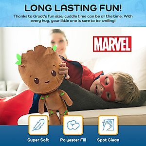Marvel Guardians of The Galaxy Groot Stuffed Pillow Buddy - Super Soft Polyester Microfiber, 14 inch (Official Product)