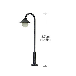 LYM25 10pcs Model Railway Train Lamp Post 3.7cm or 1.46'' Street Lights N TT Scale LEDs New