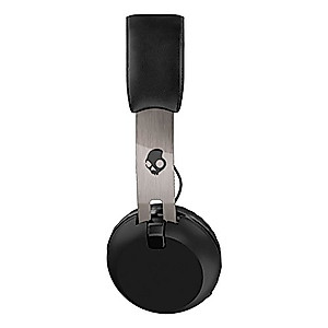 Skullcandy Grind Bluetooth Wireless On-Ear Headphones with Built-In Mic and Remote, Black/Chrome