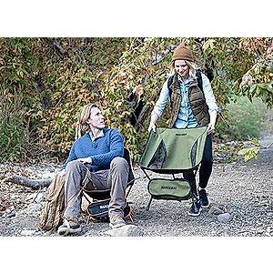 MARCHWAY Lightweight Folding Camping Chair, Stable Portable Compact for Outdoor Camp, Travel, Beach, Picnic, Festival, Hiking, Backpacking, Supports 330Lbs (Orange)