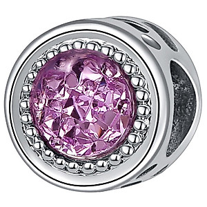 awaFanee 9PCS Silver Pendant Charm Plated Gold Beads fit Pandora European Bracelets Bulk Set