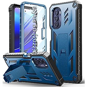 SOiOS for Moto G-Stylus 5G 2022 Case: Shockproof Rugged Protection Cover with Kickstand | Matte Textured Drop Proof TPU | Military Grade Protective Phone Case for Motorola G Stylus 5G 2022(NOT 4G)
