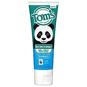 Tom's of Maine Natural Children's Fluoride Toothpaste, Blueberry, 5.1 Oz