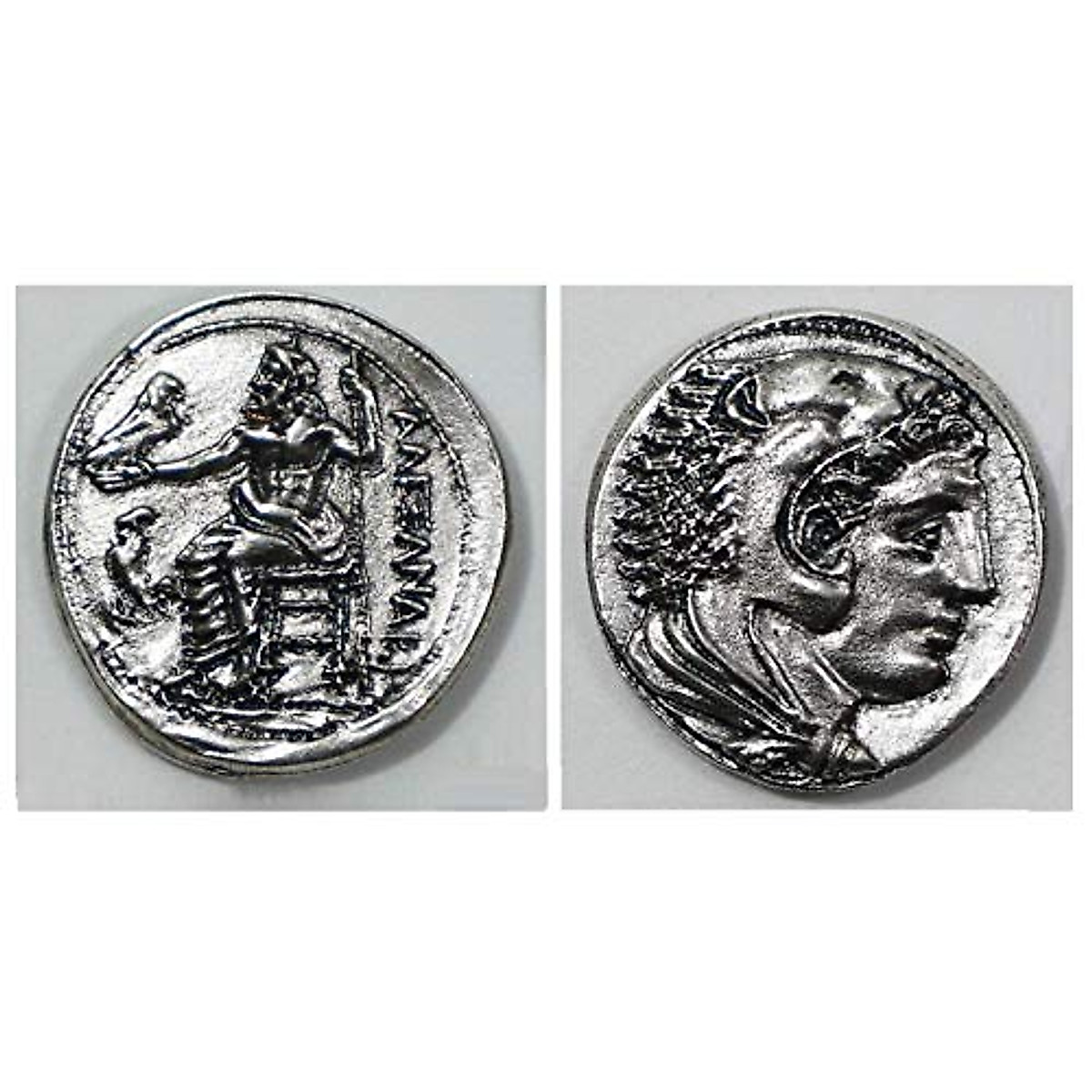 Silver Plated Ancient Greek Coins - Reproduction Tetradrachm - 5 Pieces Set