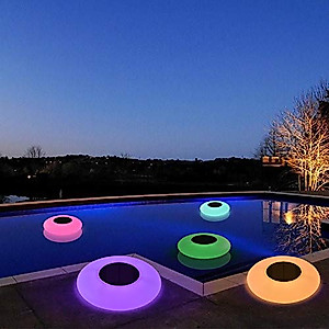Blibly Solar LED Lights Inflatable,Swimming Pool Lights Solar Floating Light Floating Pool Lights with Multi-Color LED Waterproof Outdoor Garden Lights (L)…